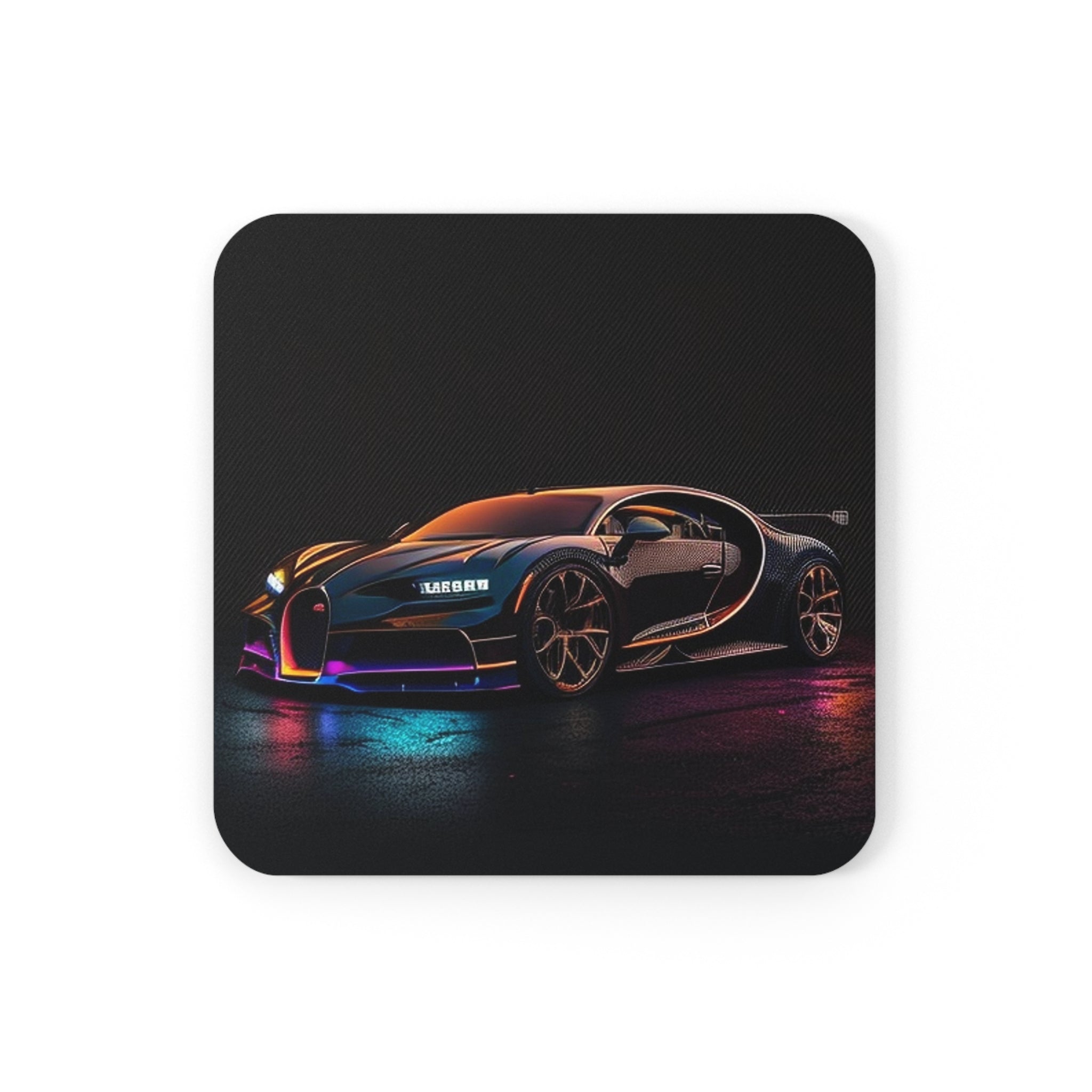 Cork Back Coaster Bugatti Chiron Super 4 – TechTrendy Art Co.