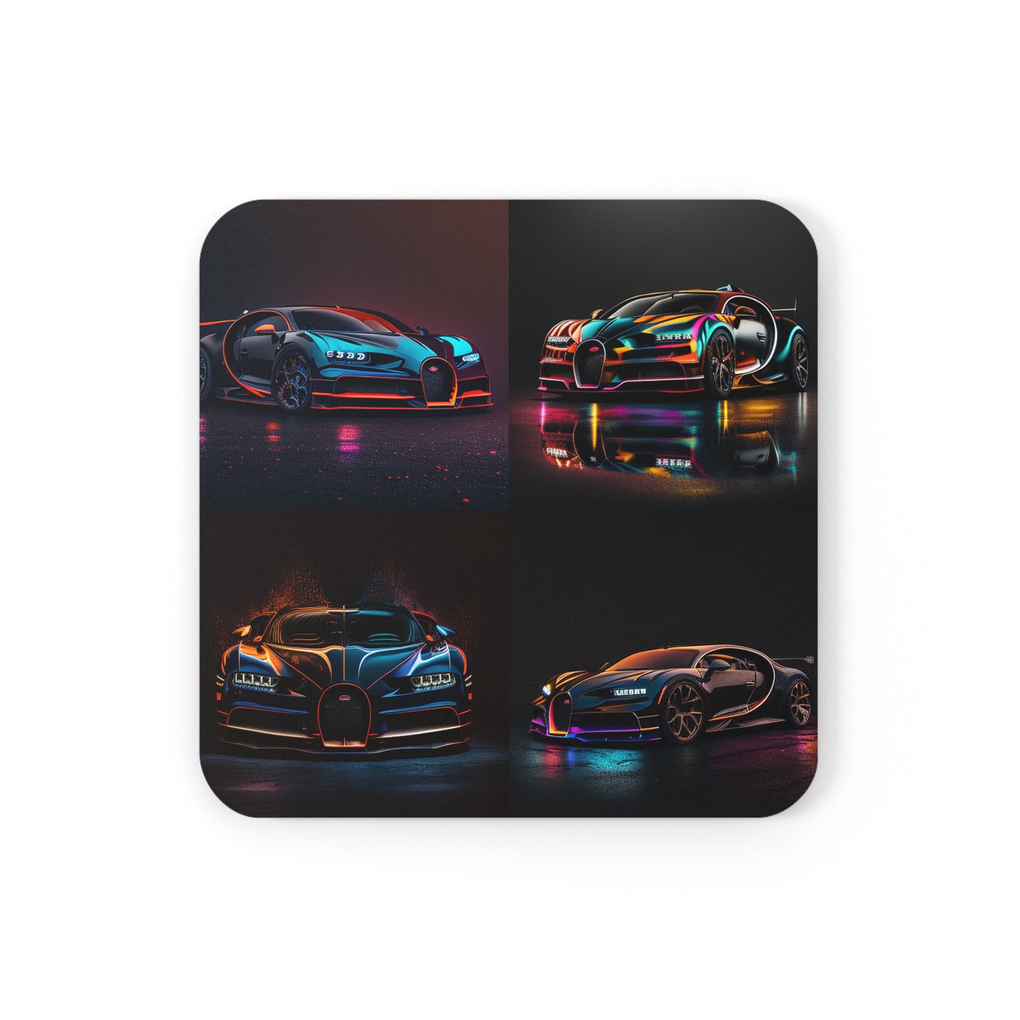 Cork Back Coaster Bugatti Chiron Super 5 – TechTrendy Art Co.