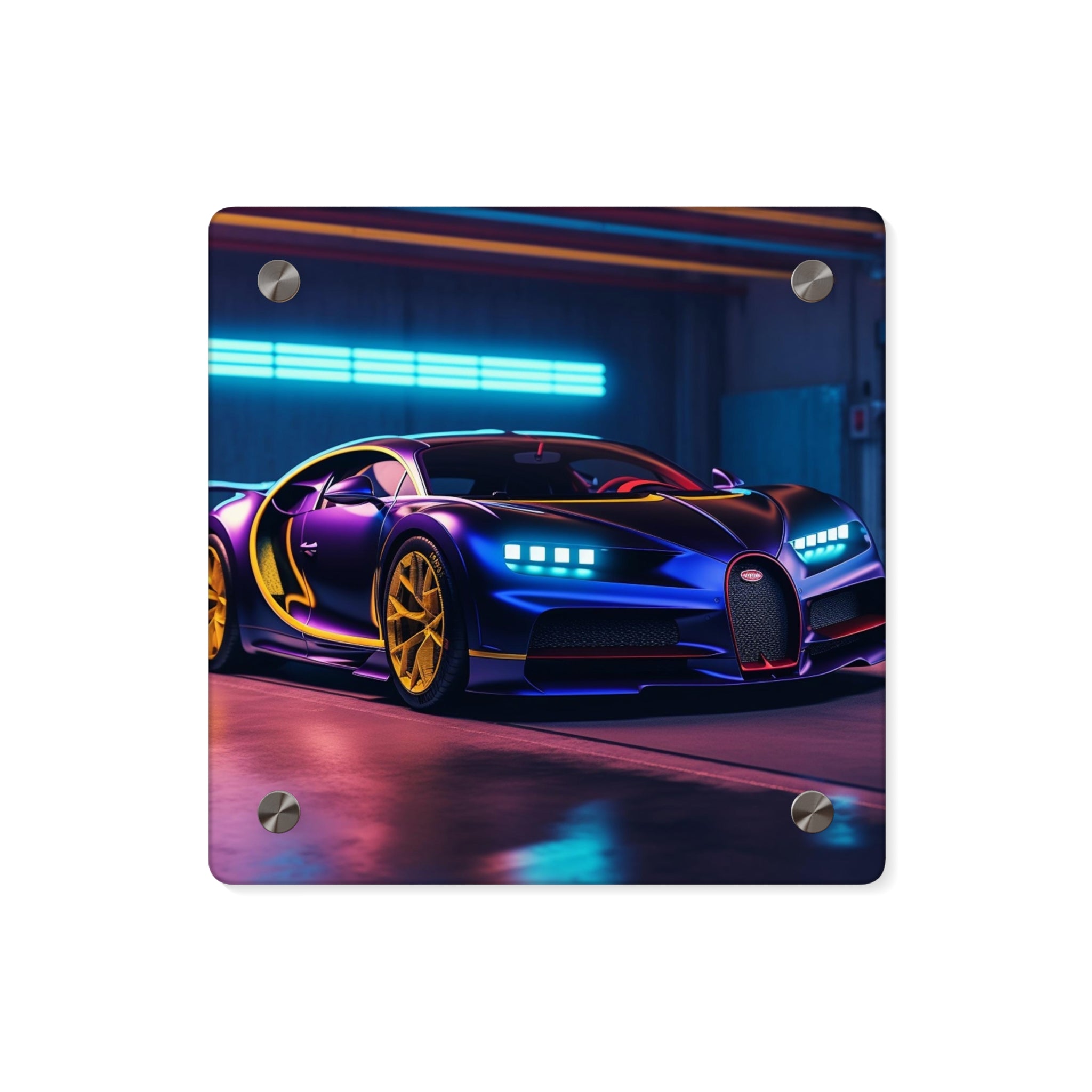 Acrylic Wall Art Panels Hyper Bugatti Neon Chiron 4 – TechTrendy Art Co.