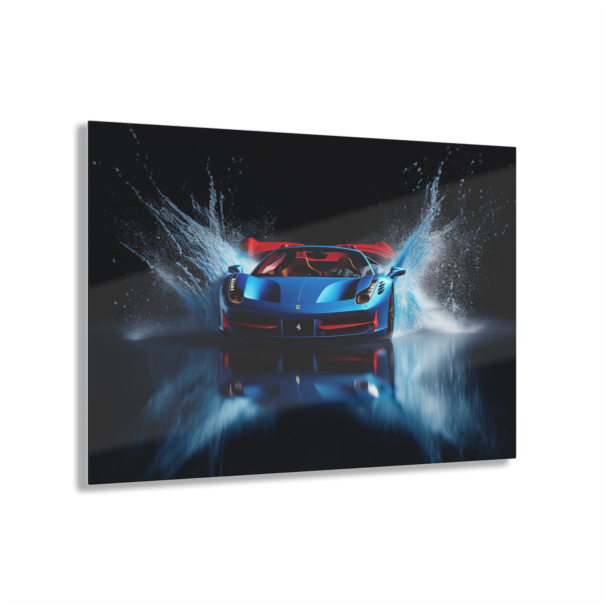 Acrylic Prints Ferrari Water Splash 1 – TechTrendy Art Co.