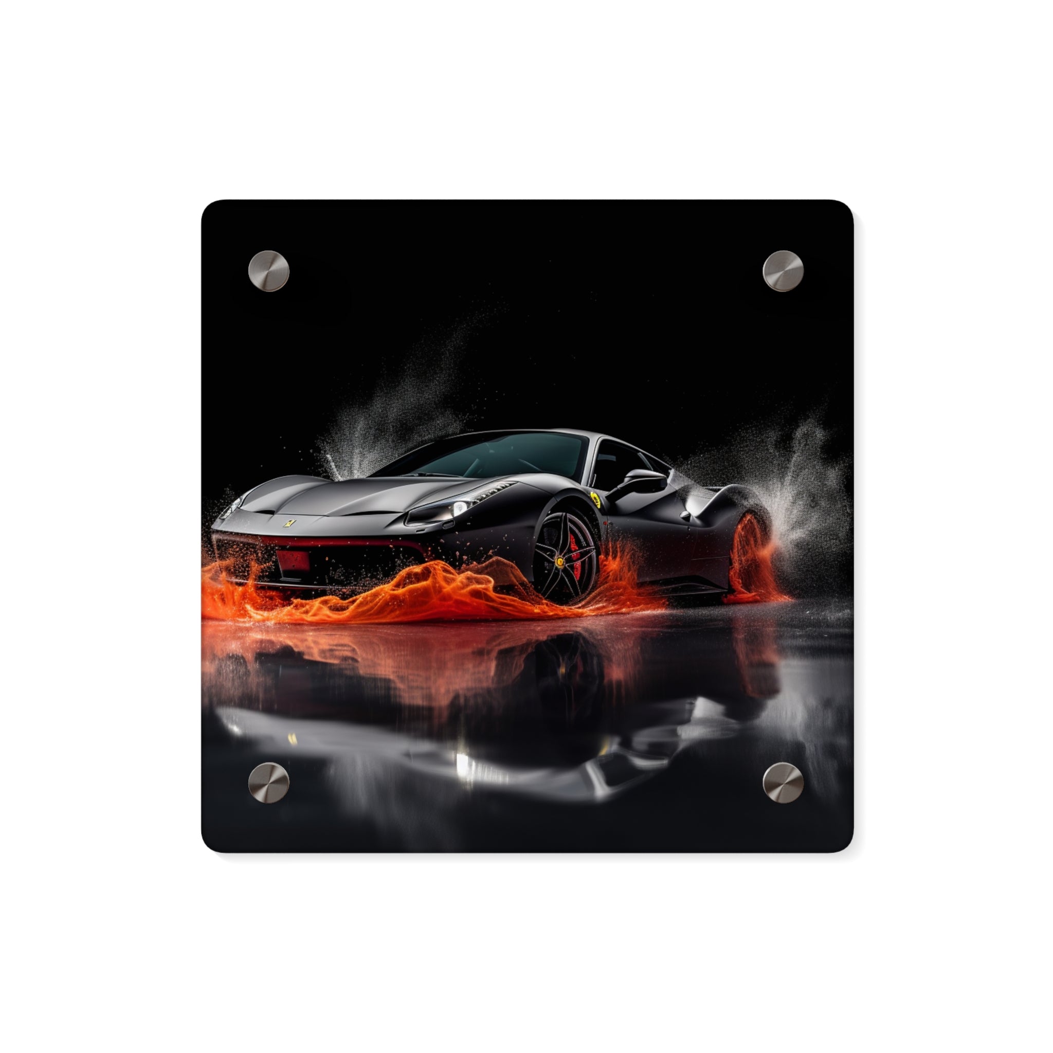 Acrylic Wall Art Panels Ferrari Water Splash 3 – TechTrendy Art Co.