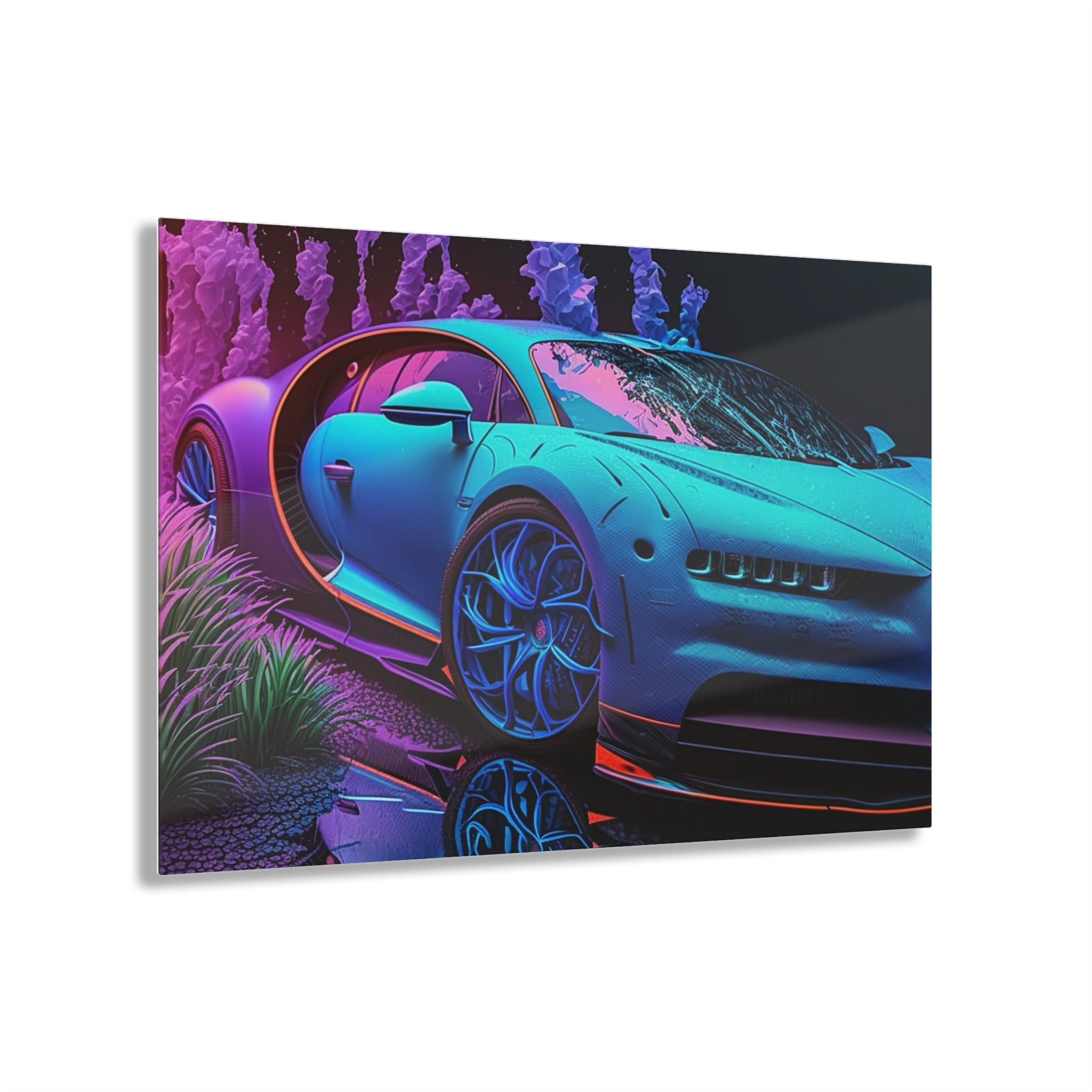 Acrylic Prints Bugatti Neon Chiron 2 – TechTrendy Art Co.