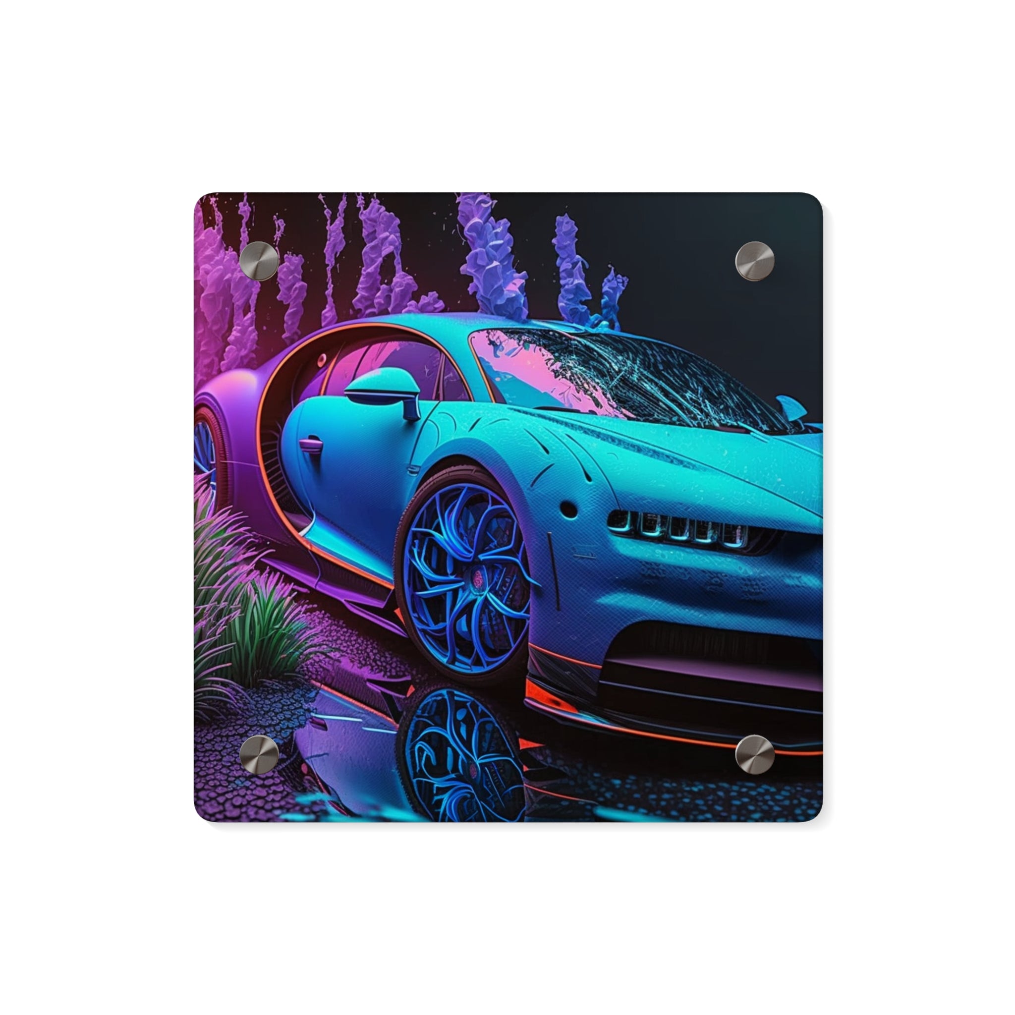 Acrylic Wall Art Panels Bugatti Neon Chiron 2 – TechTrendy Art Co.
