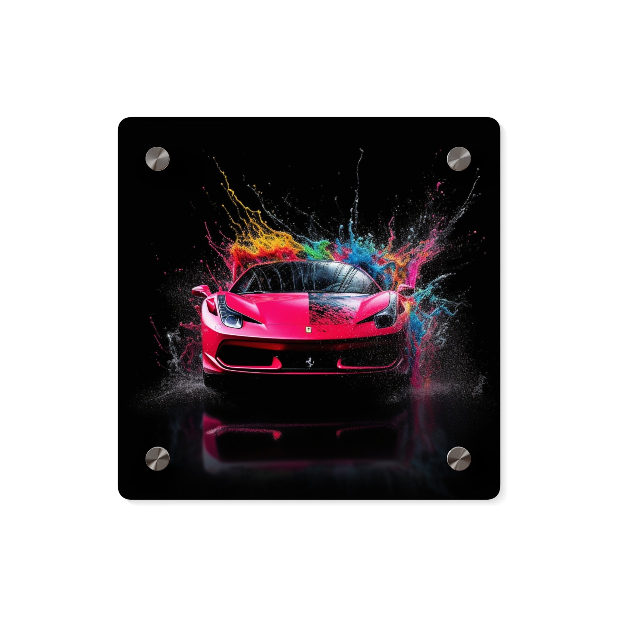 Acrylic Wall Art Panels Ferrari Water Splash 2 – TechTrendy Art Co.