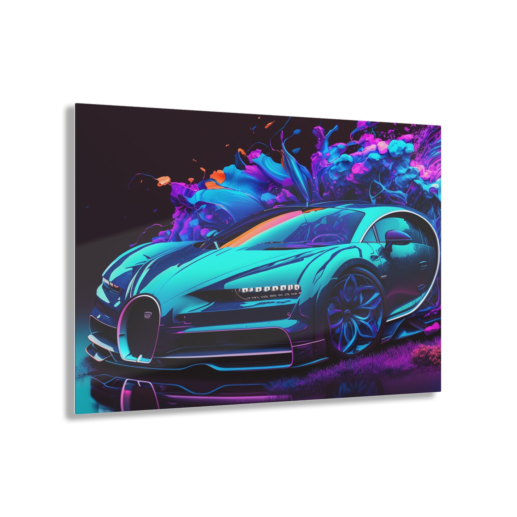 Acrylic Prints Bugatti Neon Chiron 3 – TechTrendy Art Co.