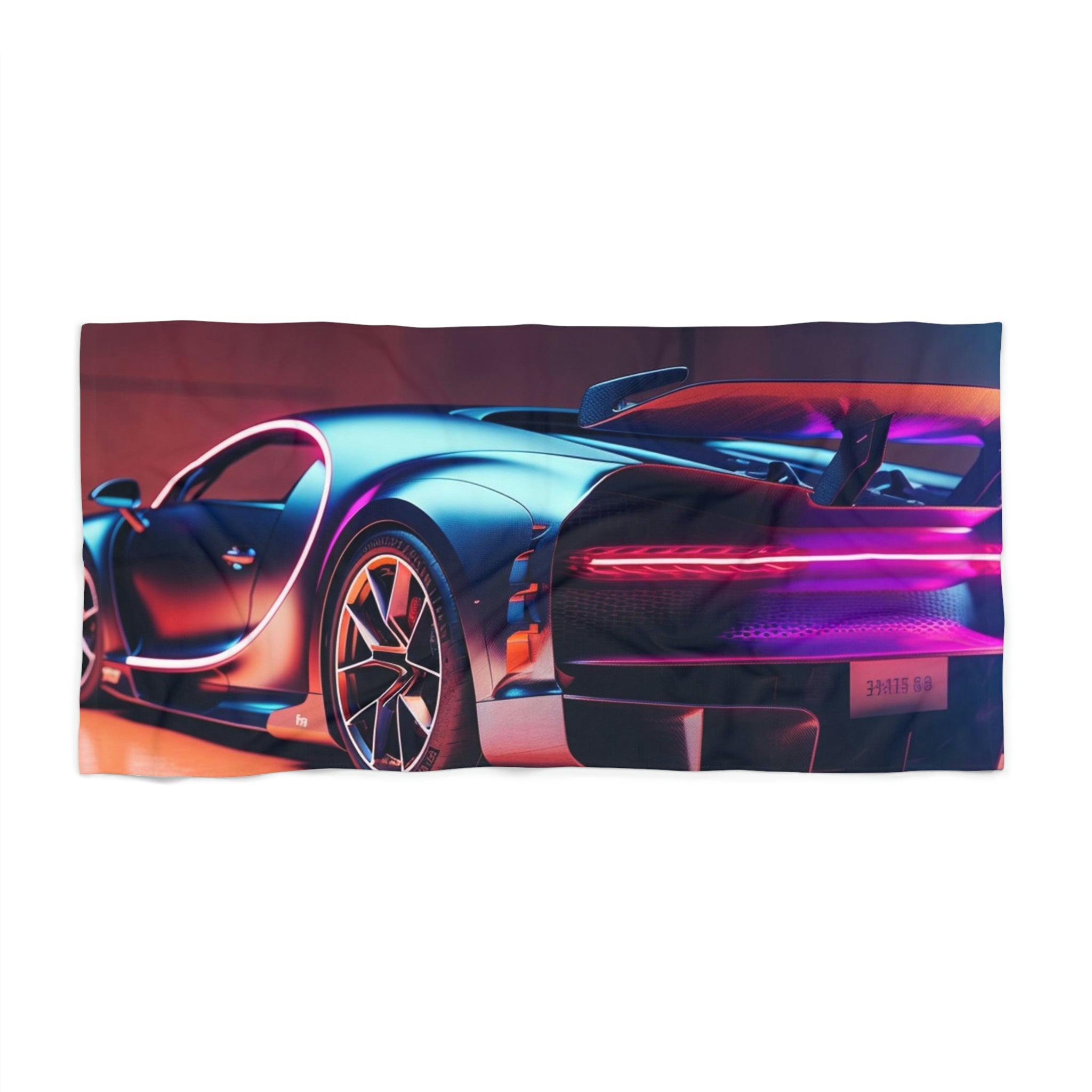 Beach Towel Hyper Bugatti Neon Chiron 2 – TechTrendy Art Co.